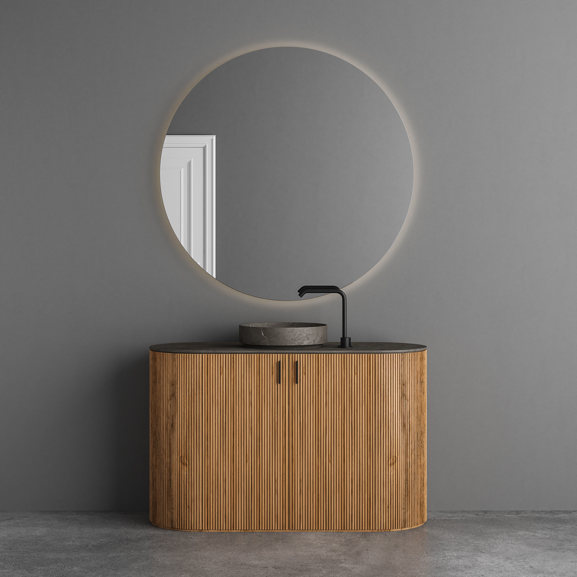 Inbani Grate Round Furniture Unit- Set 2 3D model | CGTrader