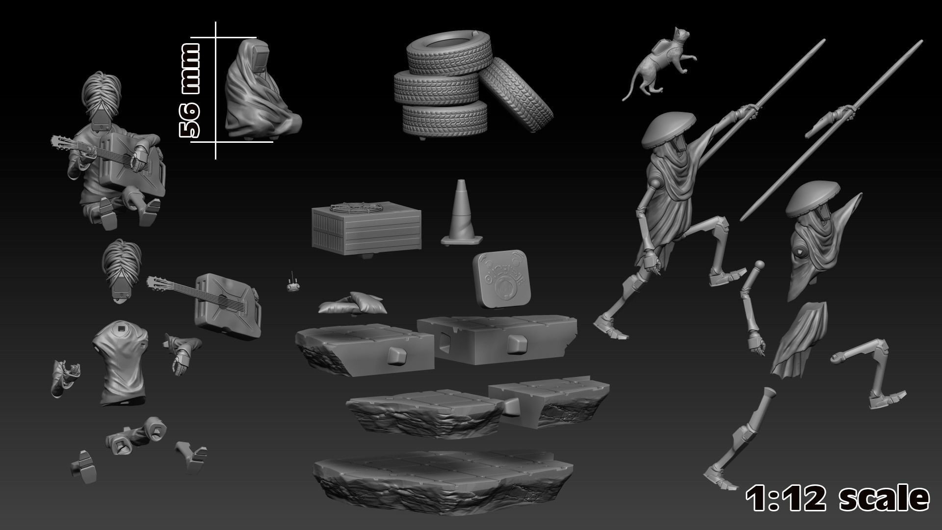 STRAY DIORAMA 3D model 3D printable | CGTrader