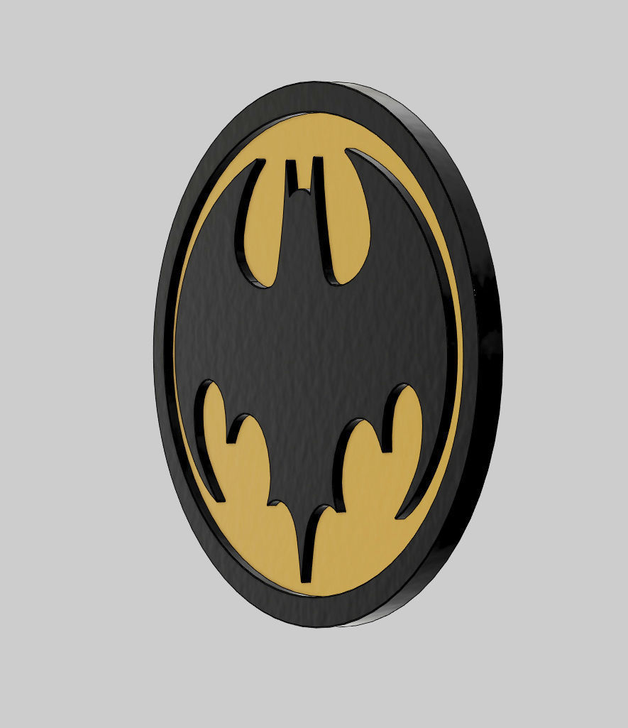 Batman 1989 Chest Emblem replica 3D model 3D printable | CGTrader