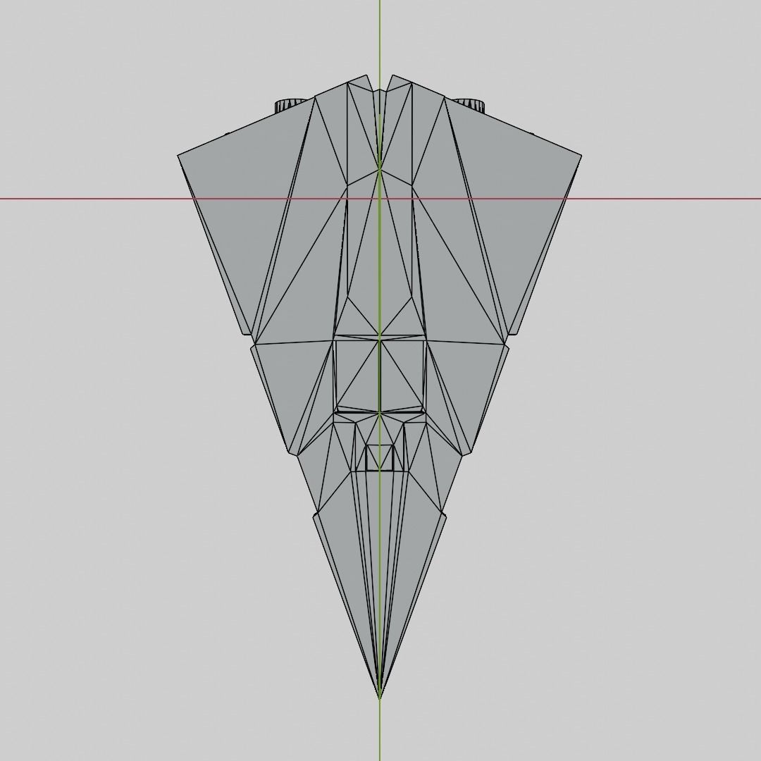 Low-Poly Star Destroyer 3D model 3D printable | CGTrader