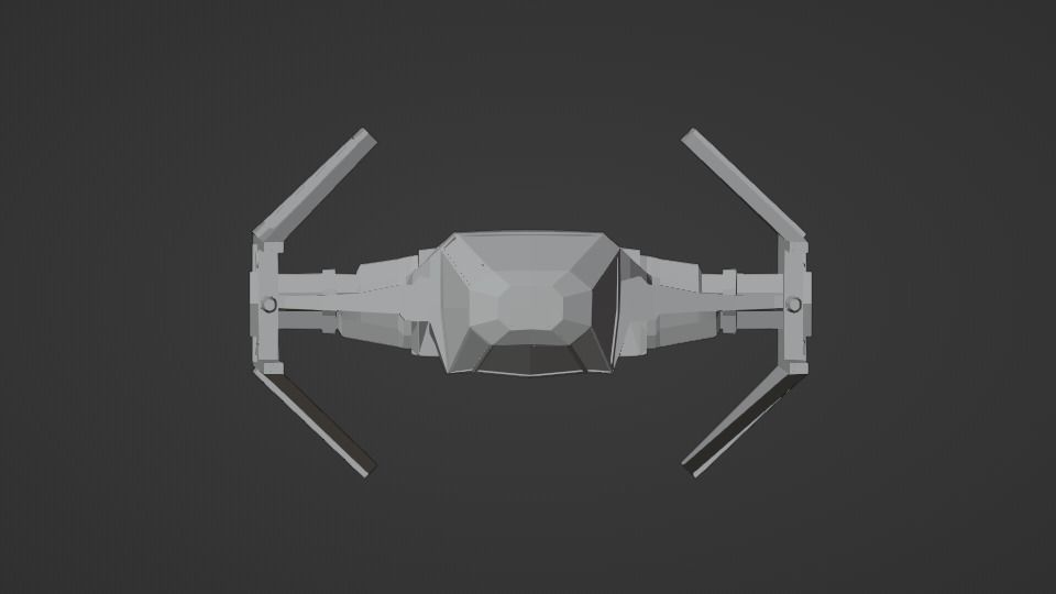 Low-Poly TIE Silencer 3D model 3D printable | CGTrader