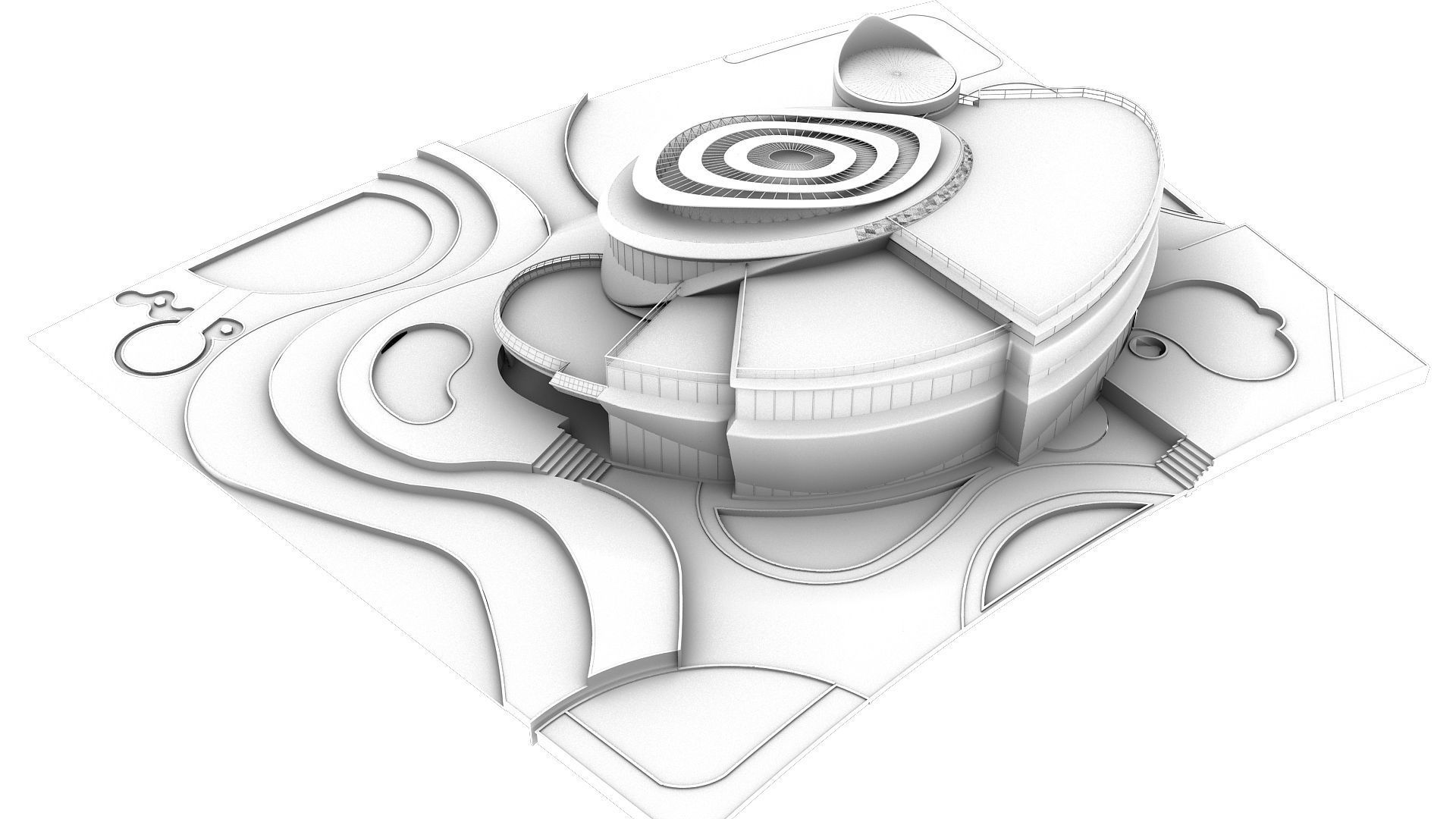 0019 - Organic Palace - 2Ds Drawing - 3Ds Files 3D model | CGTrader