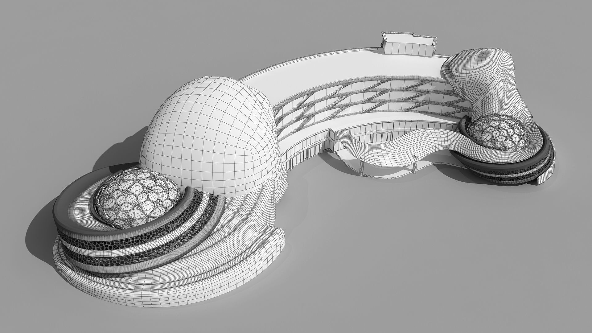 0021 - Organic Curve Hotel - 2Ds Plans - 3Ds Files 3D model | CGTrader