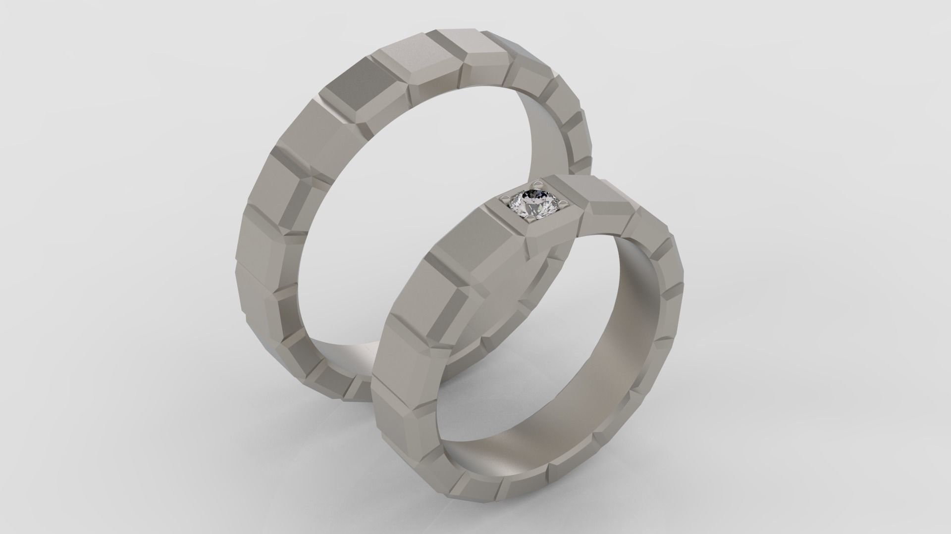Cube rings 3d print mocel C02 free 3D model 3D printable | CGTrader