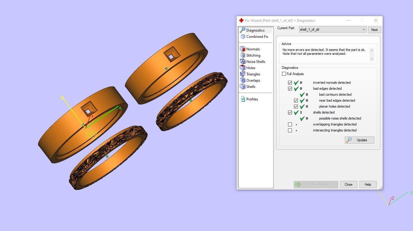 Wedding rings 3d print model C04 3D model 3D printable | CGTrader