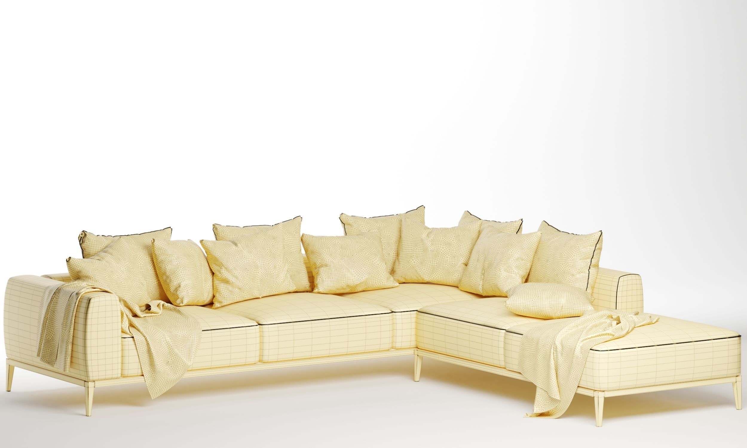 Romeo sectional sofa by flexform 3D model | CGTrader