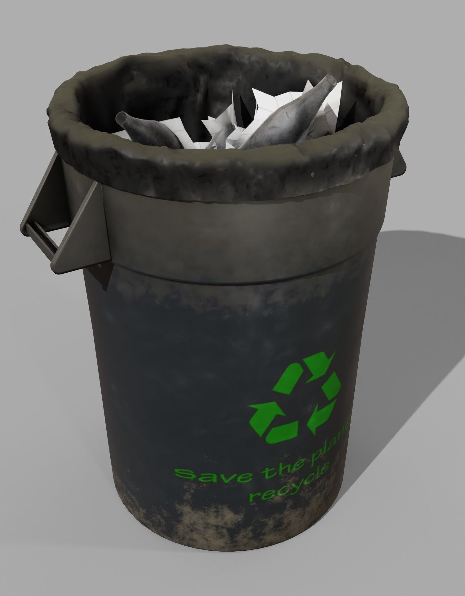 3D model recycle bin VR / AR / low-poly | CGTrader