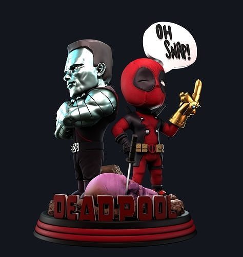 Marvel Deadpool Chibi 3D print model 3D model 3D printable | CGTrader