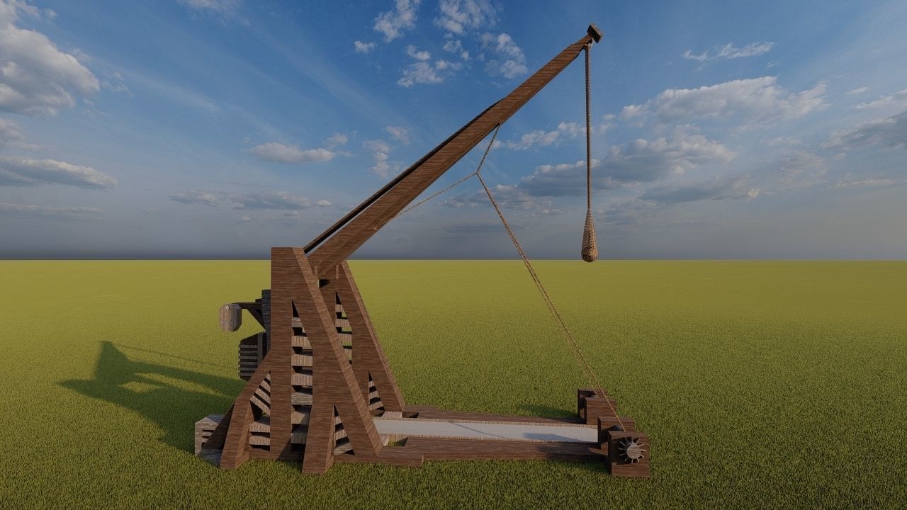 3D model catapult-MEDIEVAL Trebuchet VR / AR / low-poly | CGTrader