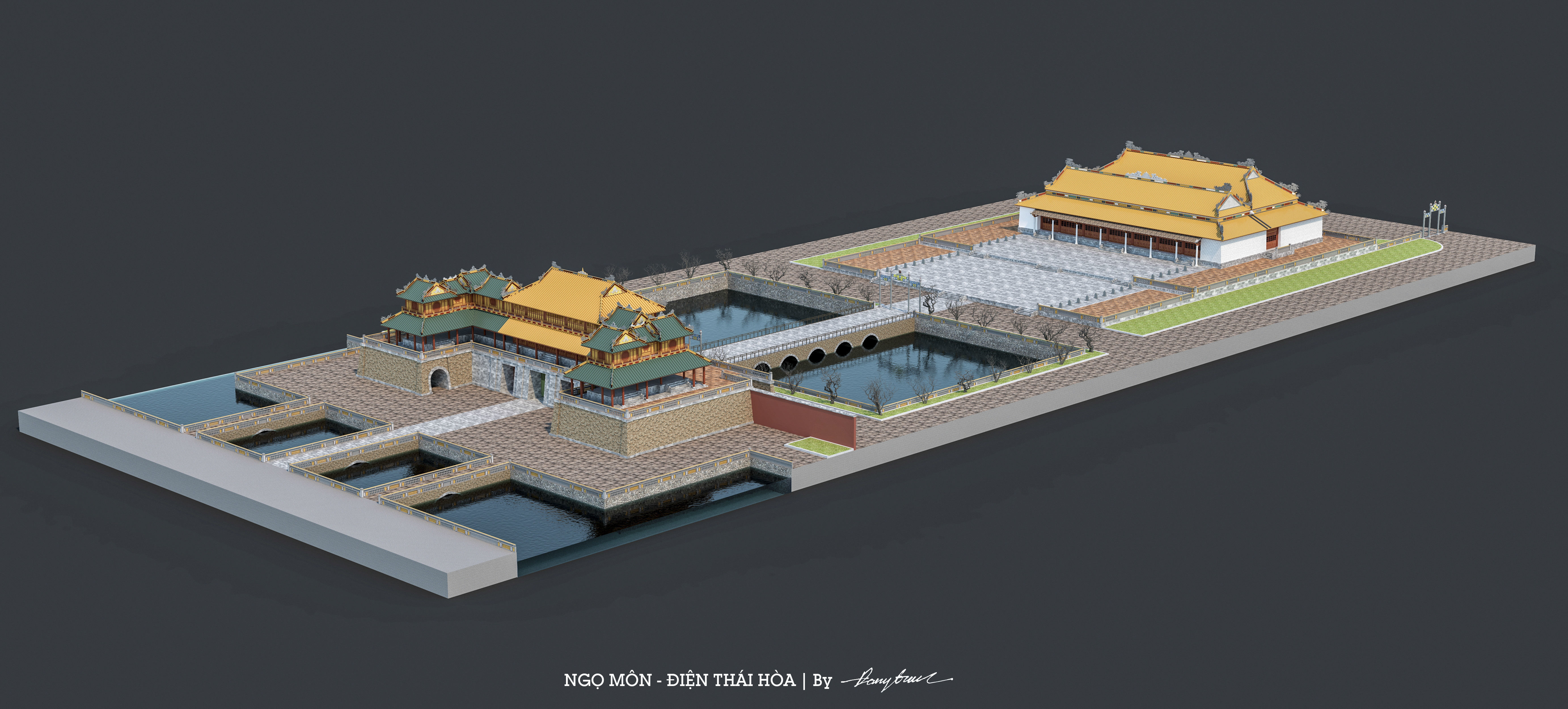 Meridian Gate And Hall of Central Harmony 3D model | CGTrader