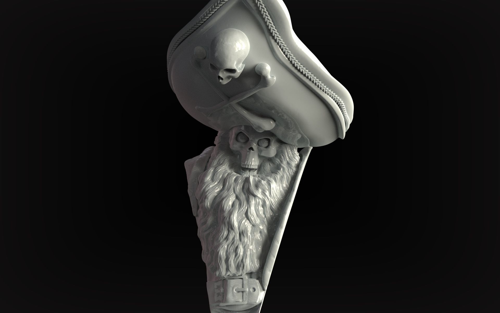 LeChuck Statue 2023 - Monkey Island 3D model 3D printable | CGTrader