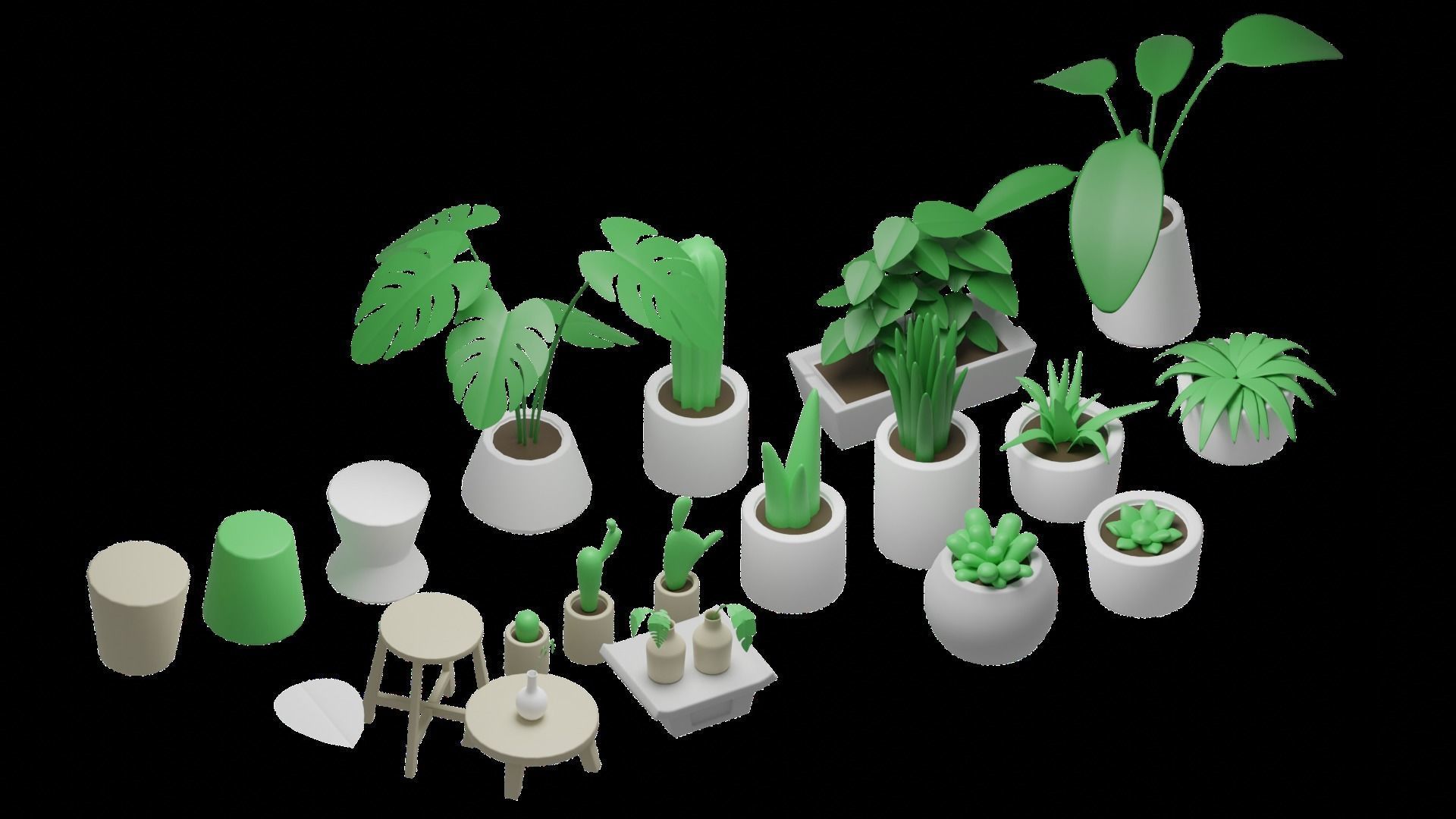 3D model Asset plants VR / AR / low-poly | CGTrader