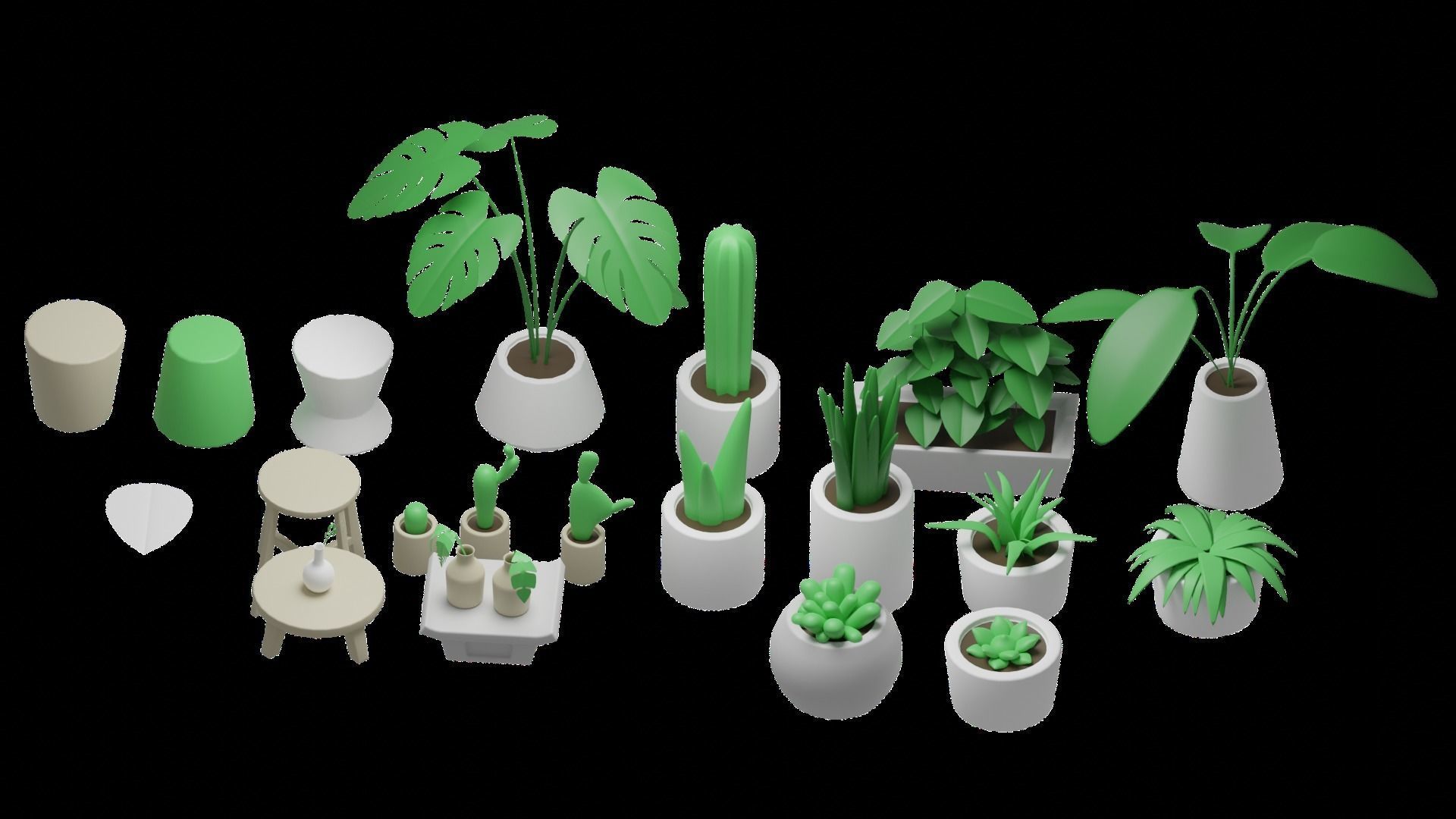 3D model Asset plants VR / AR / low-poly | CGTrader