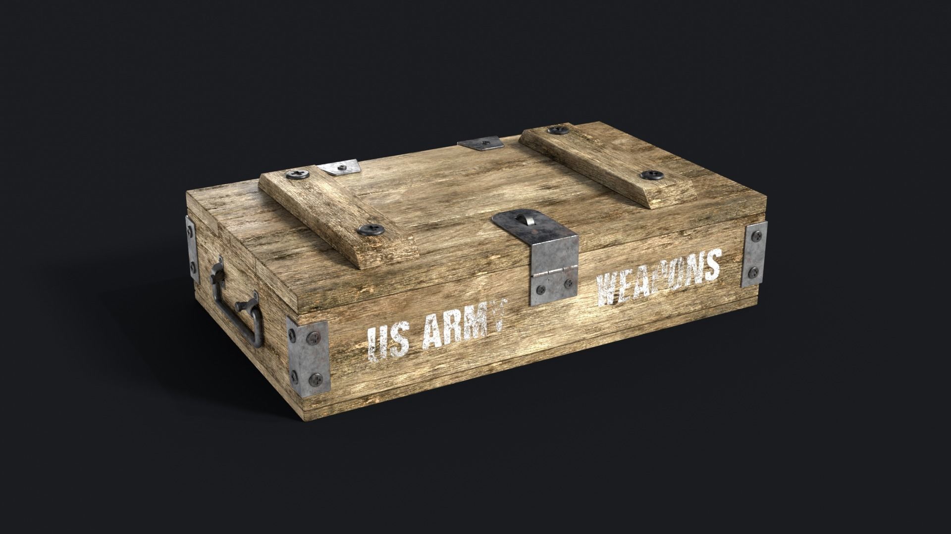 WOODEN ARMY CRATE free VR / AR / low-poly 3D model | CGTrader