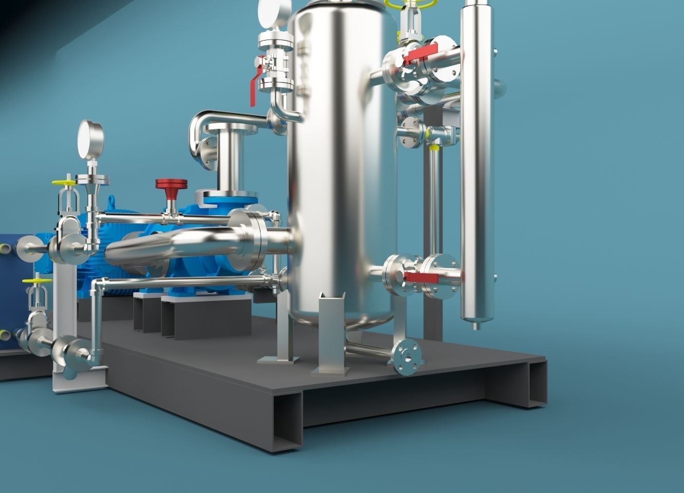 Gas compressor 3D model | CGTrader