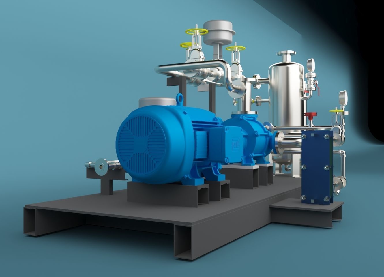 Gas compressor 3D model | CGTrader