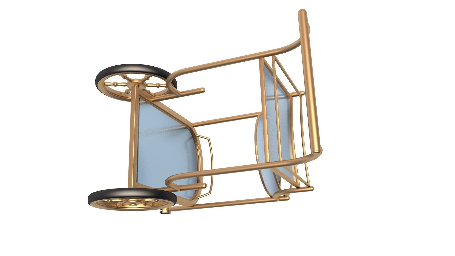 Golden Serving Trolley 3D model | CGTrader