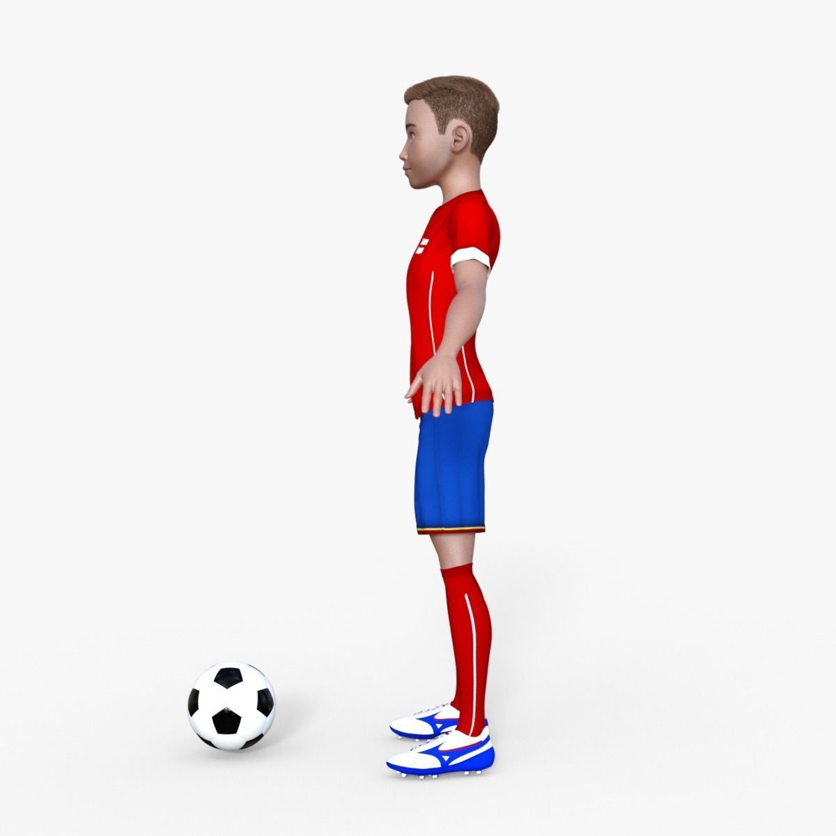 Cartoon Footballer Rigged 3D model rigged | CGTrader