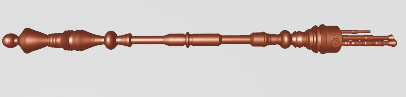 Steampunk Magic Wand 3D model 3D printable | CGTrader