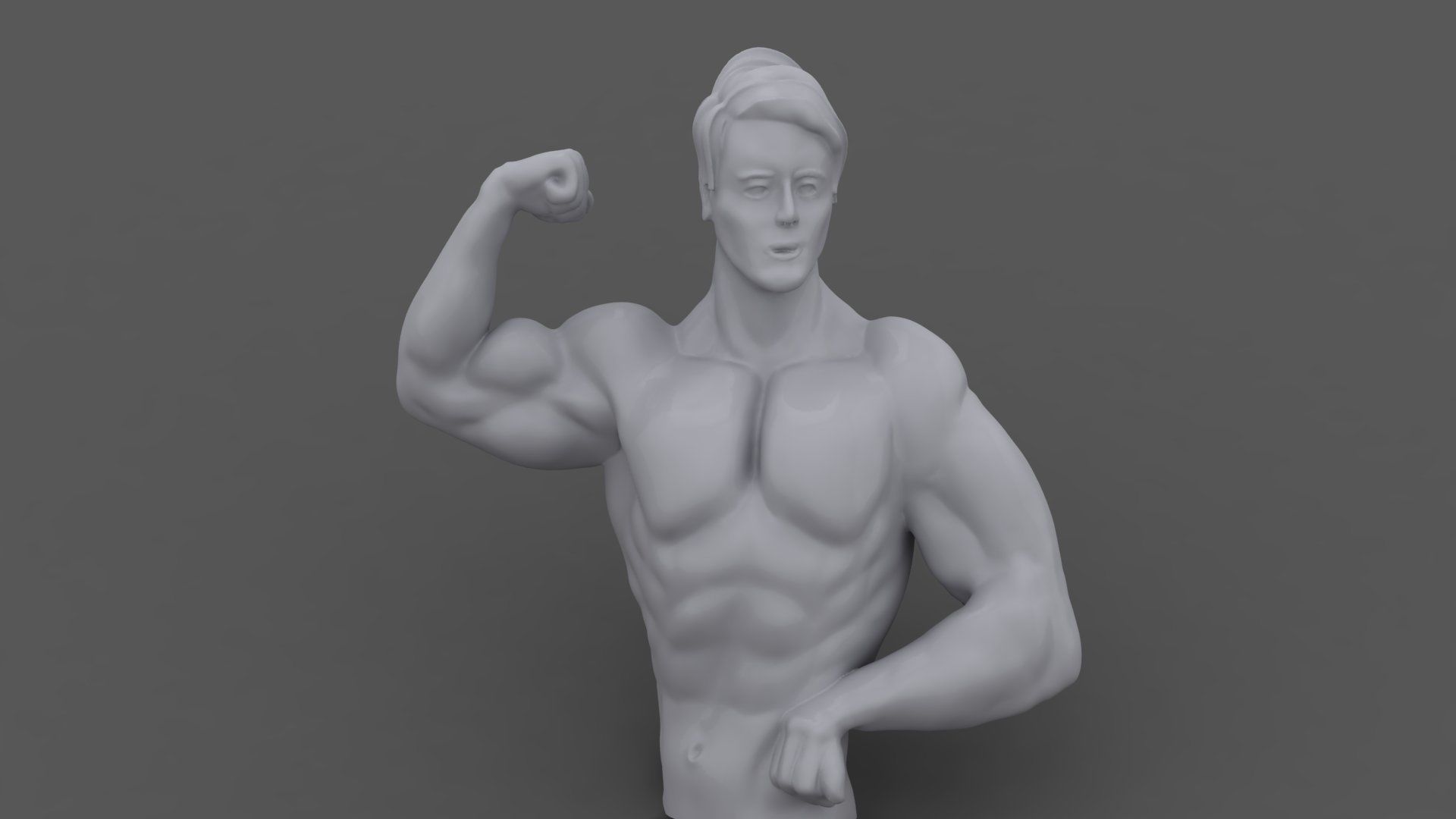 Muscular man 3D model 3D model 3D printable | CGTrader