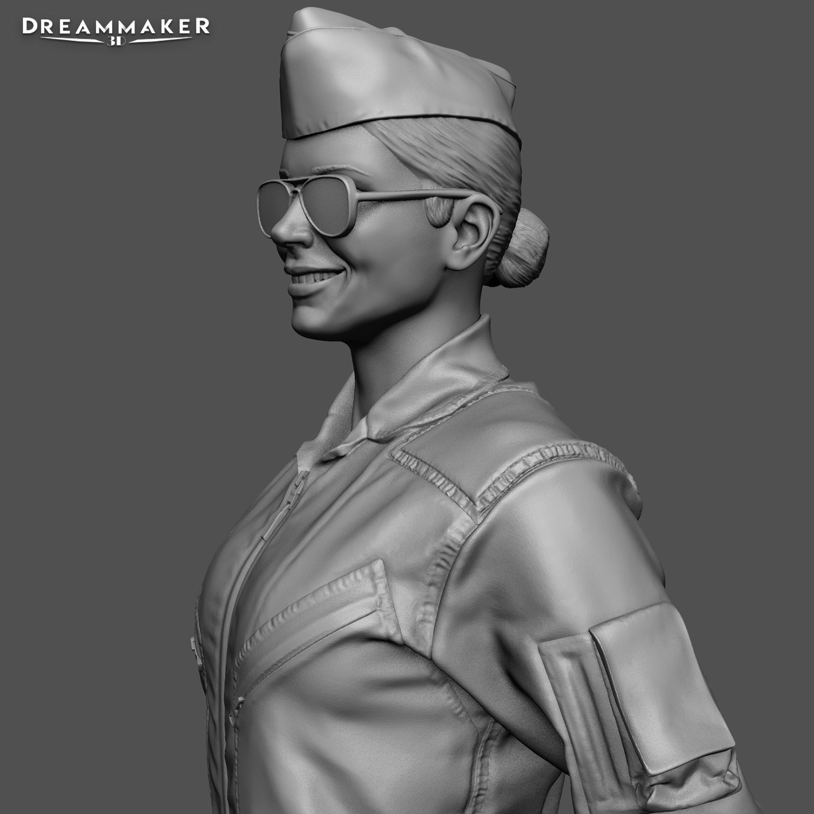 Female Pilot 3D model 3D printable | CGTrader
