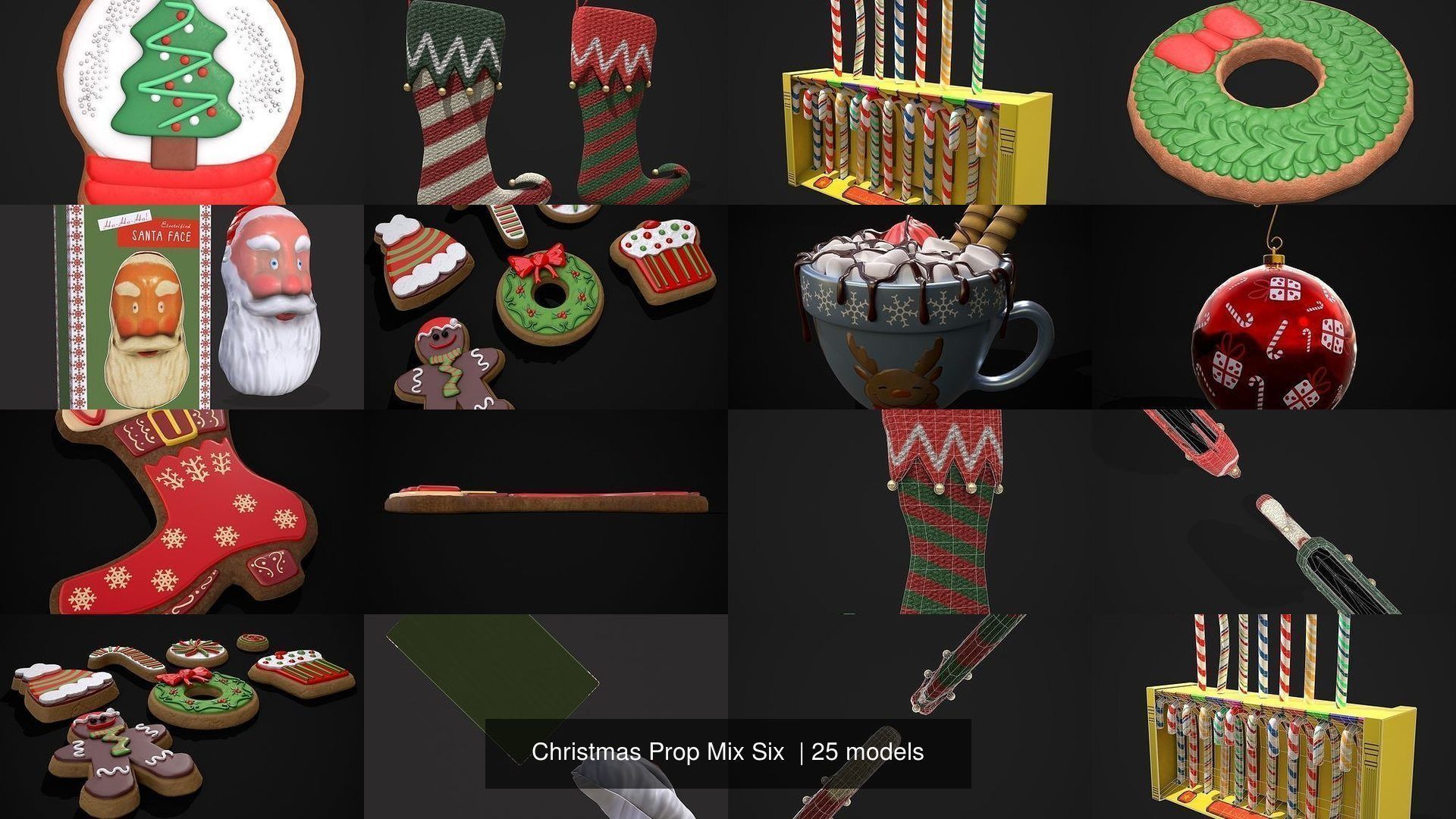 Christmas Prop Mix Six 3D Model Collection | CGTrader