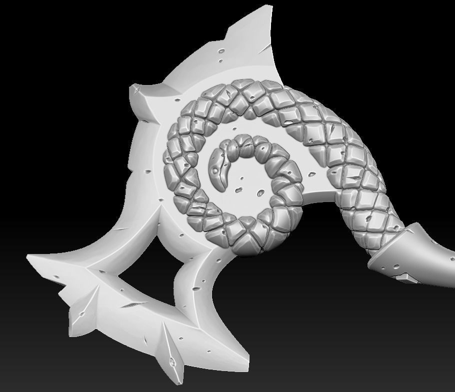 Snake axe 3d print 3D model 3D printable | CGTrader