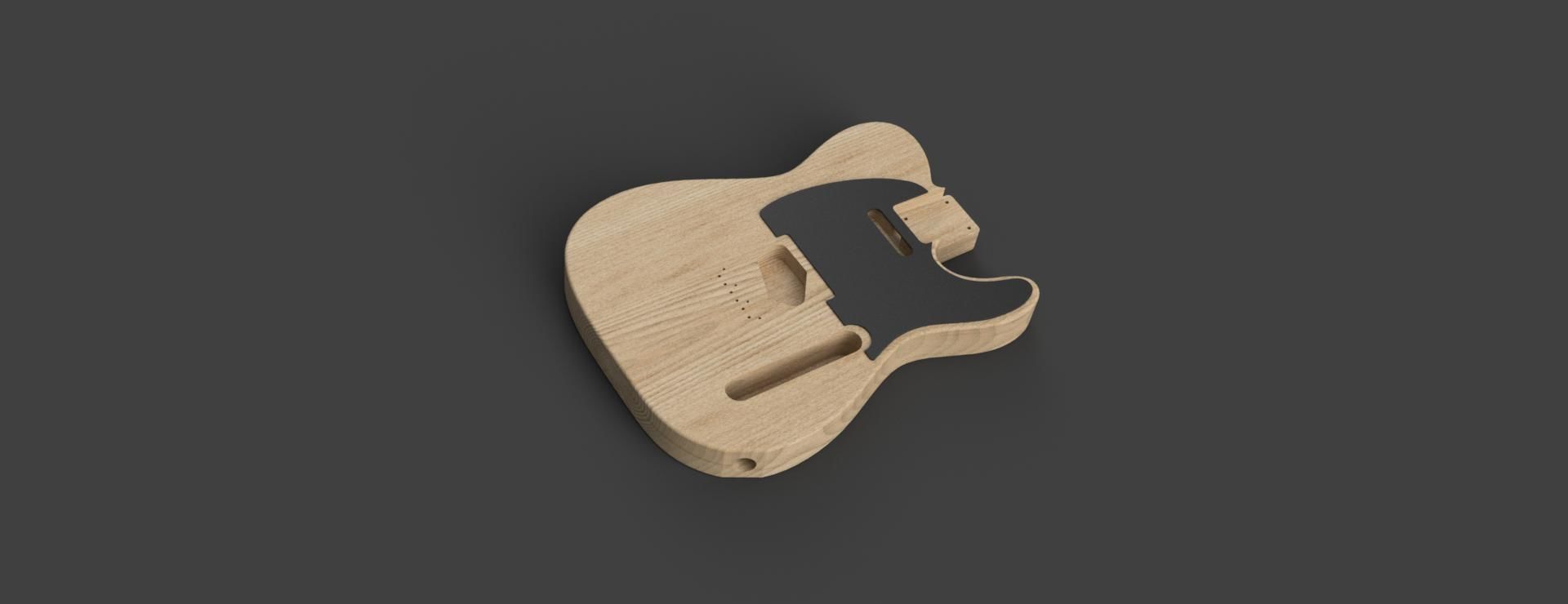 CNC Fender Telecaster Guitar Body 3D CAD Model 3D model | CGTrader