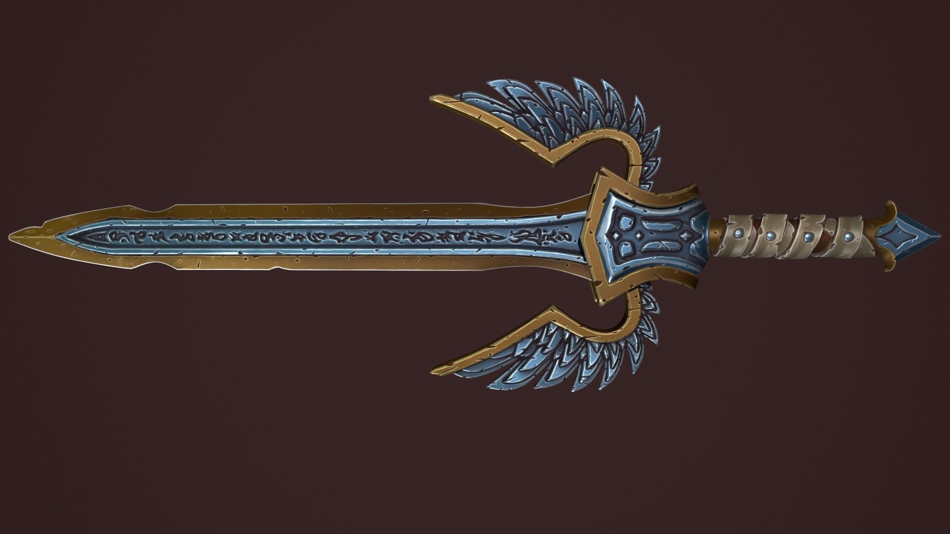 Rune sword 3d print 3D model 3D printable | CGTrader