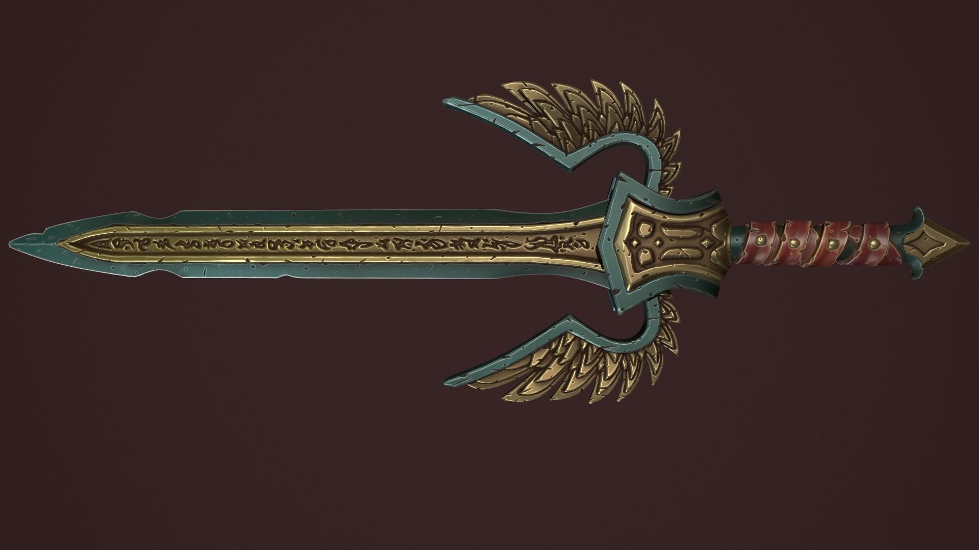 Rune sword 3d print 3D model 3D printable | CGTrader