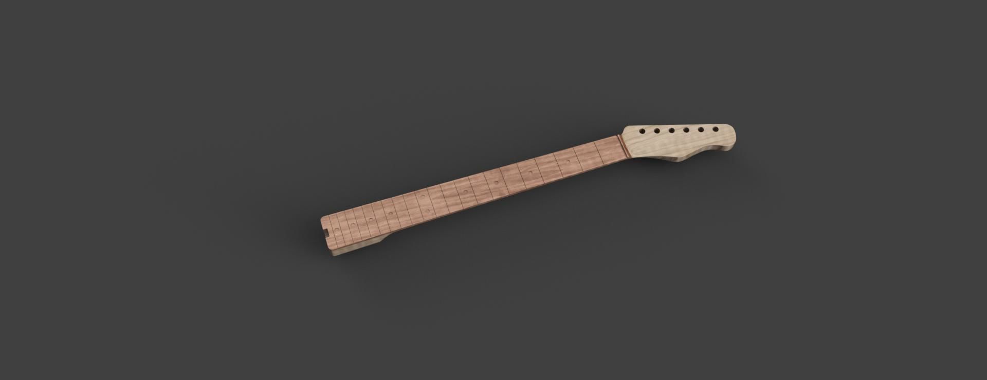 CNC Fender Telecaster Guitar Neck 3D CAD Model 3D model | CGTrader