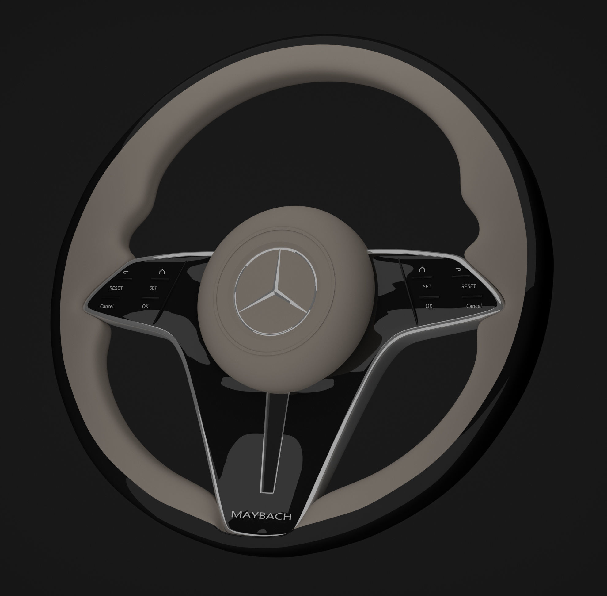 Mercedes Maybach Steering Wheel 3D model | CGTrader