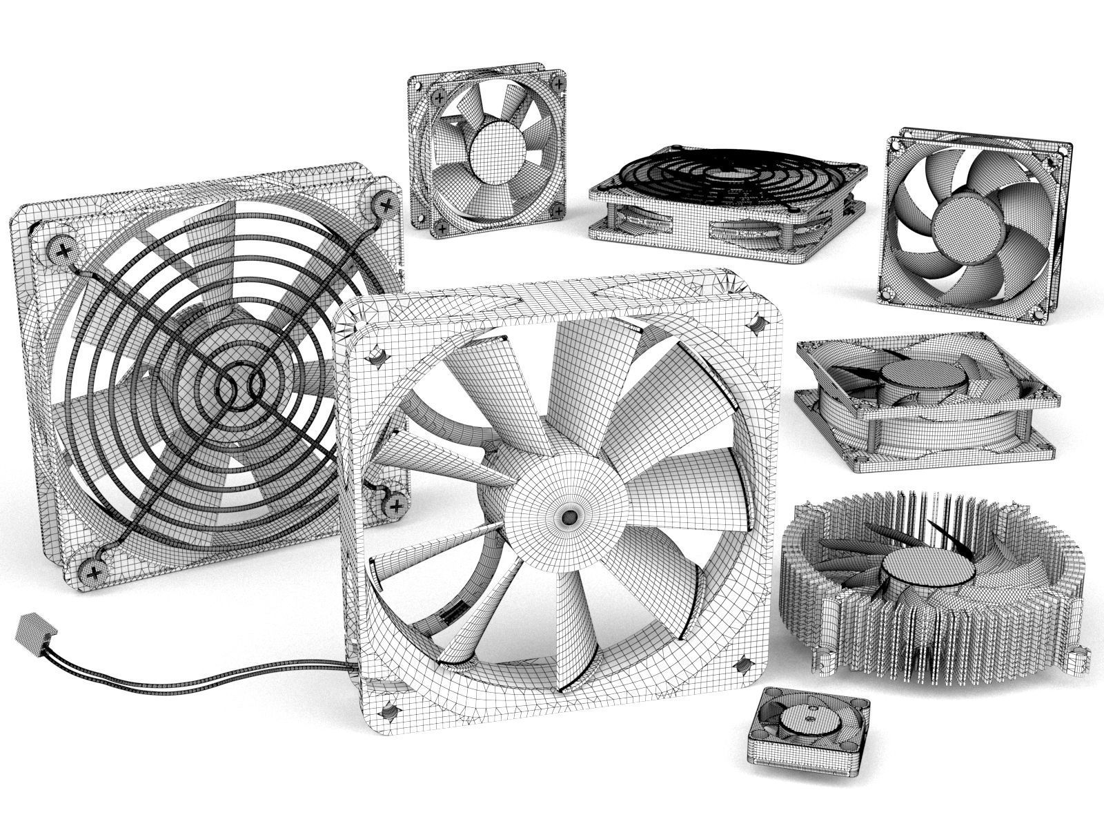 Computer fan vol 01 3D model | CGTrader