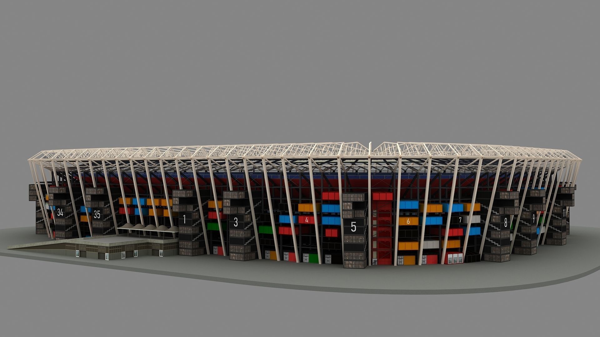 Stadium 974 Fifa World Cup 2022 Qatar 3D model 3D model | CGTrader