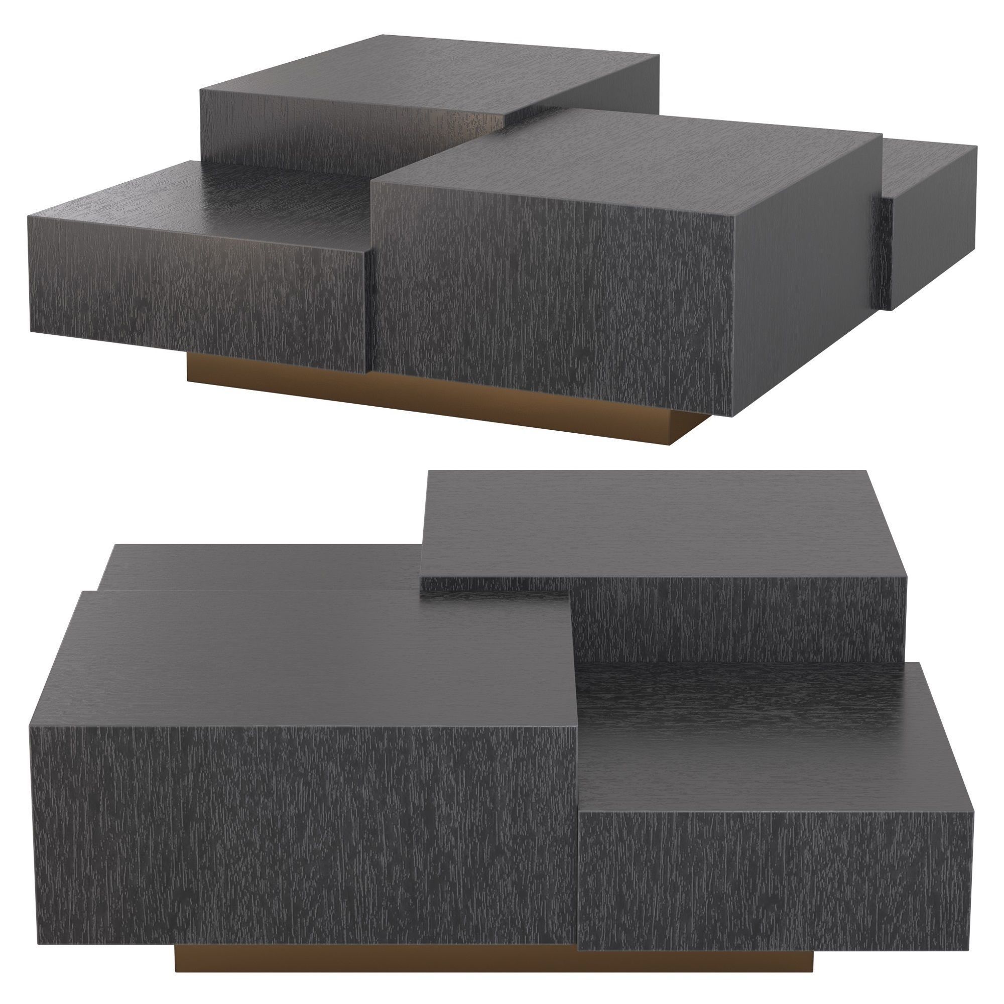 3D model Coffee and side tables set NERONE by Eichholtz VR / AR / low ...