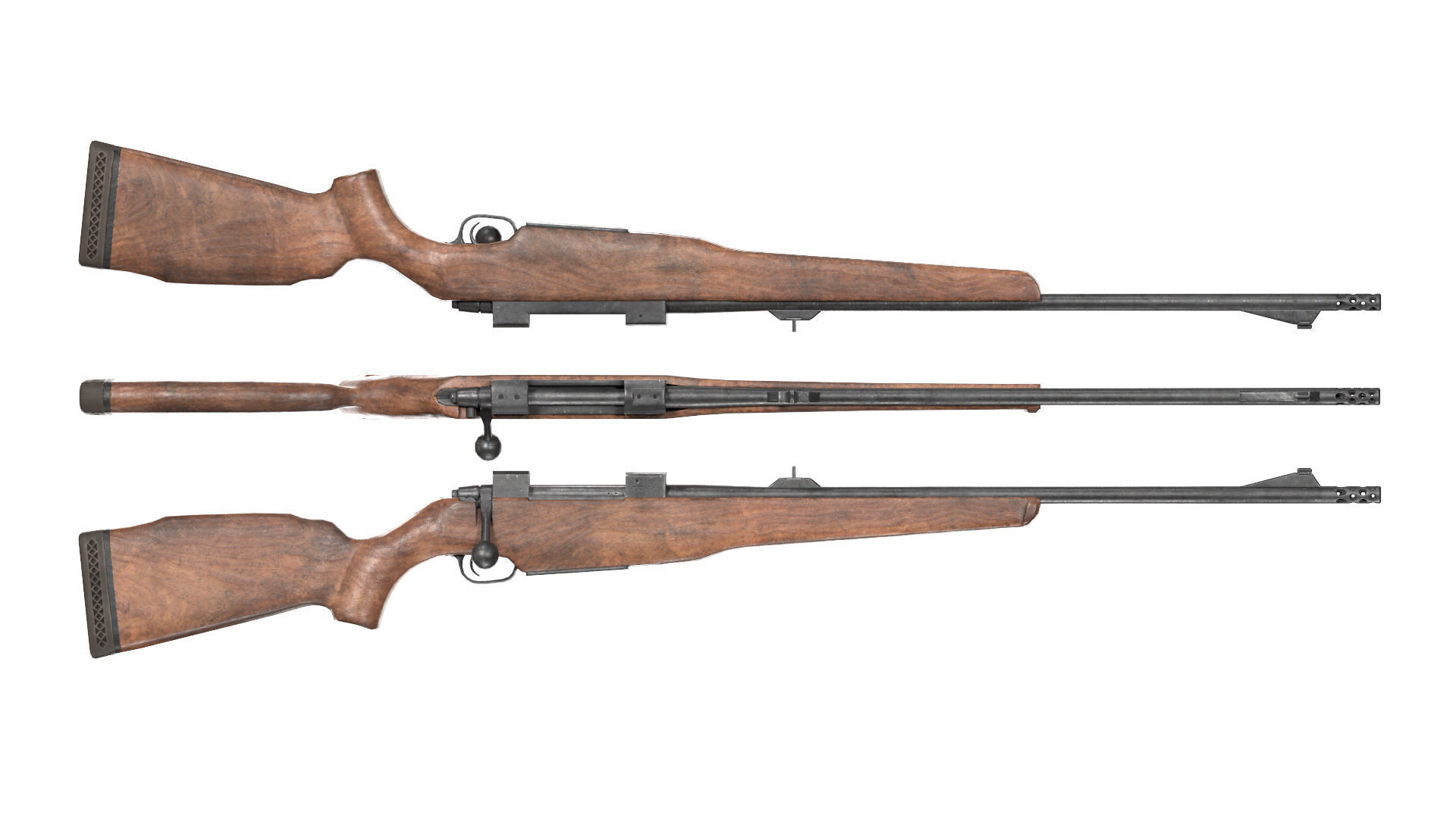 3D model MILITARY Game Ready Elmech EM-992 Croatian Sniper Rifle VR ...