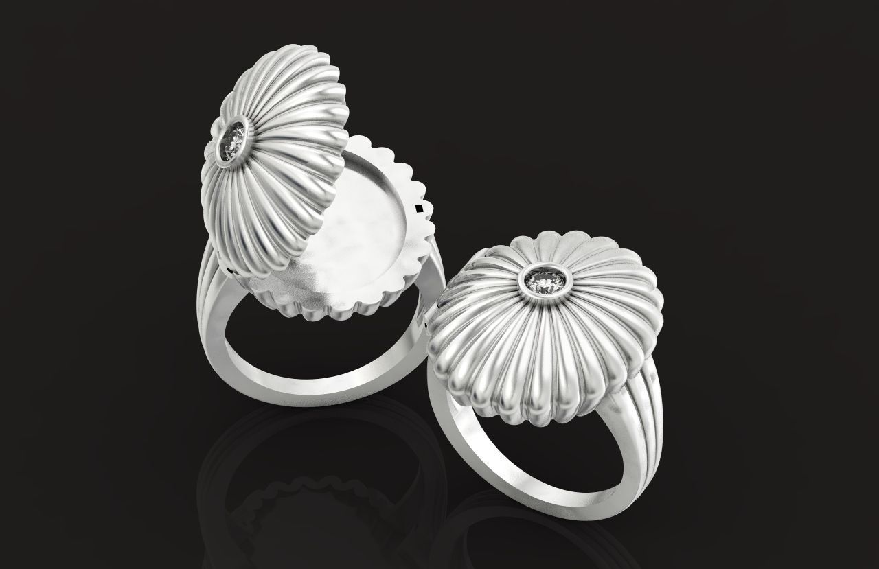 vintage Borgia venom secret open ring 671 3D model 3D printable | CGTrader