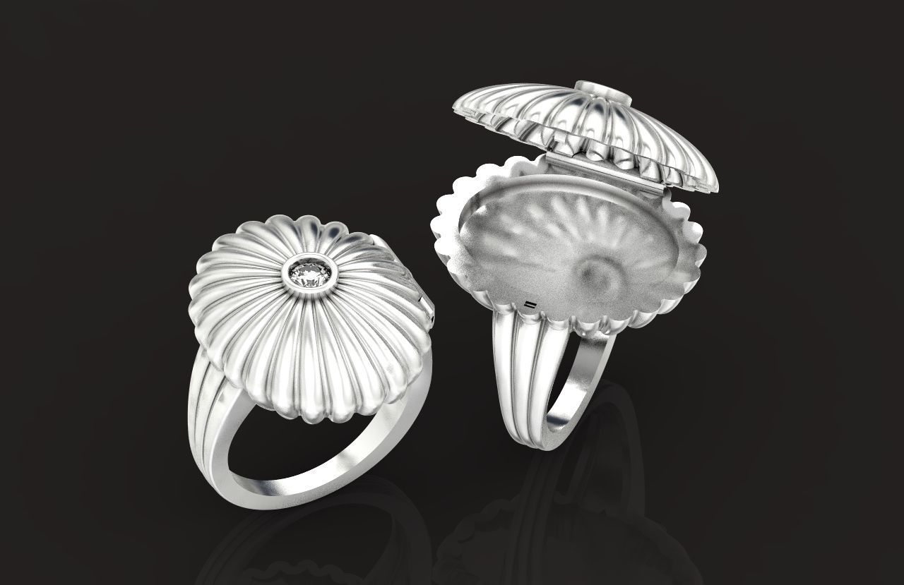 vintage Borgia venom secret open ring 671 3D model 3D printable | CGTrader