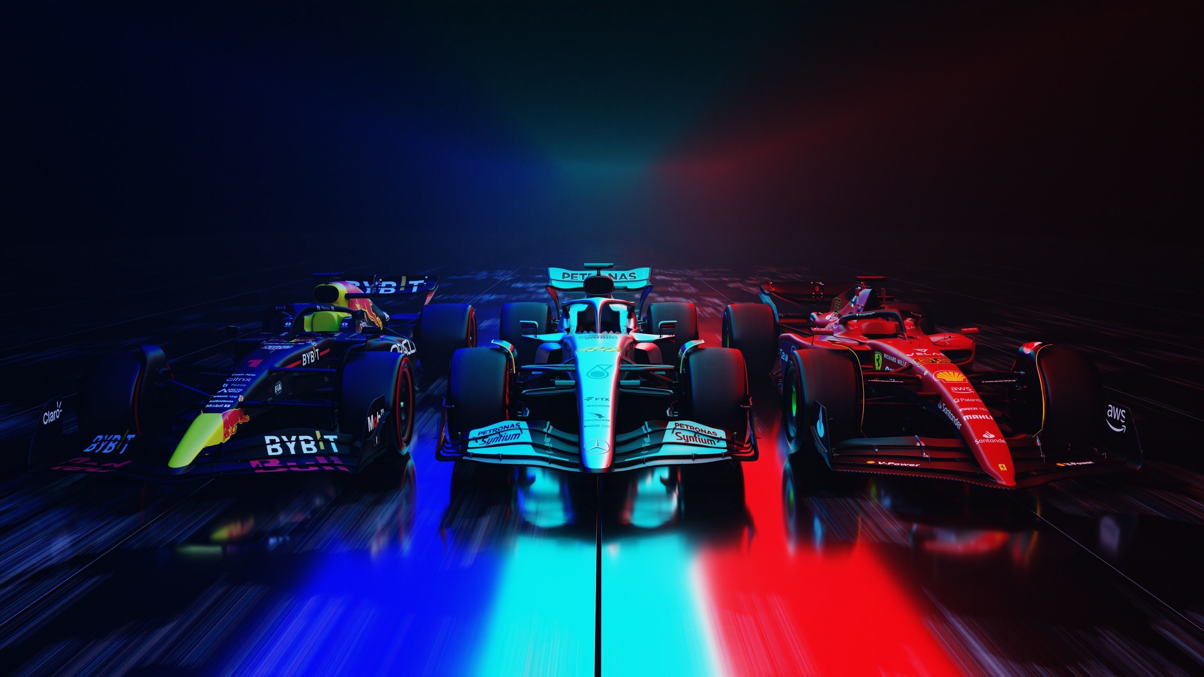 3D Model Collection Pack f1 2022 Redbull Mercedes Ferrari VR / AR / low ...