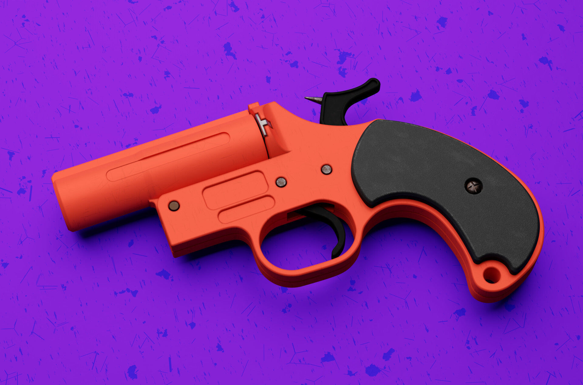 Flare gun 3D model 3D printable | CGTrader