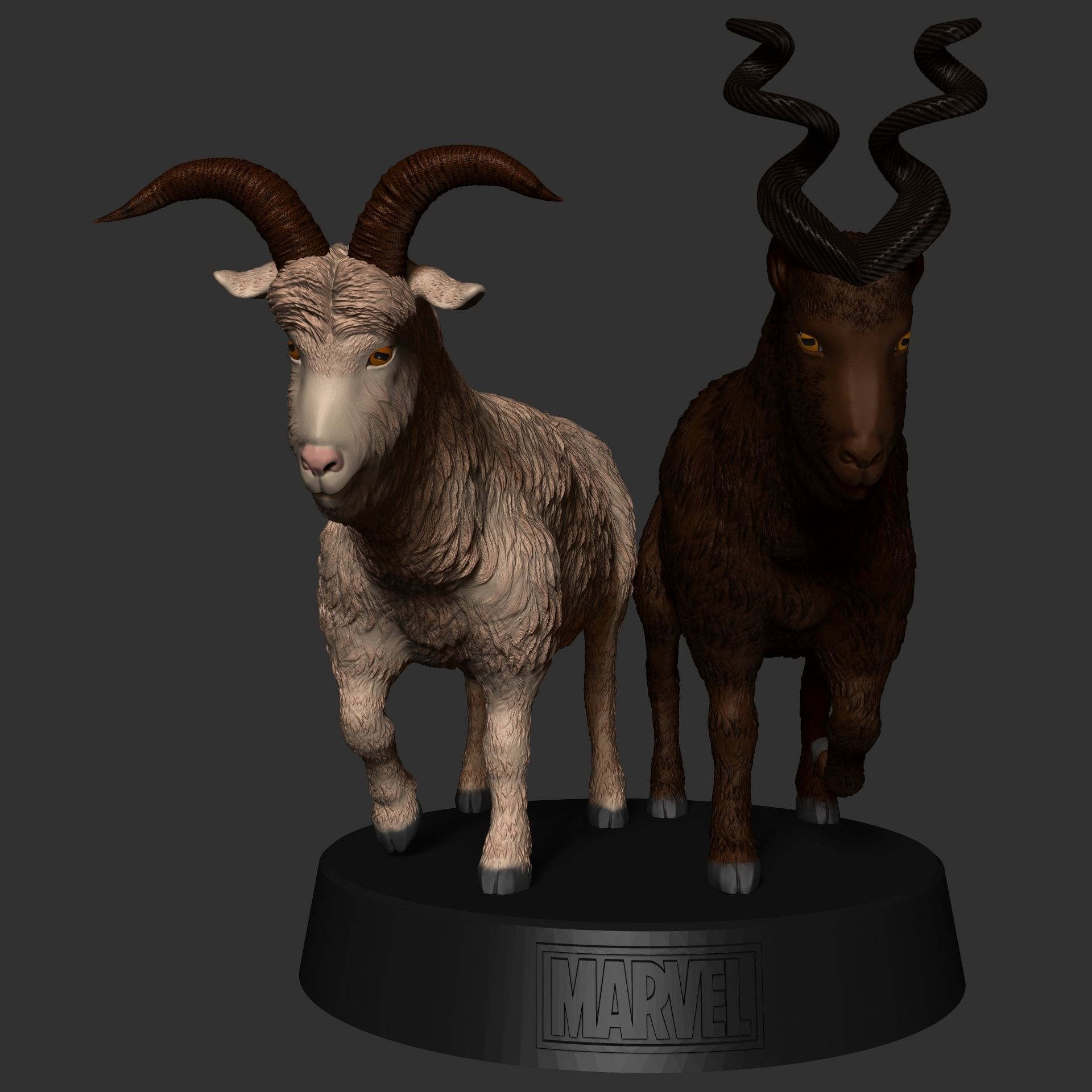 Thor s Goats - Thor Love and Thunder 3D model 3D printable | CGTrader