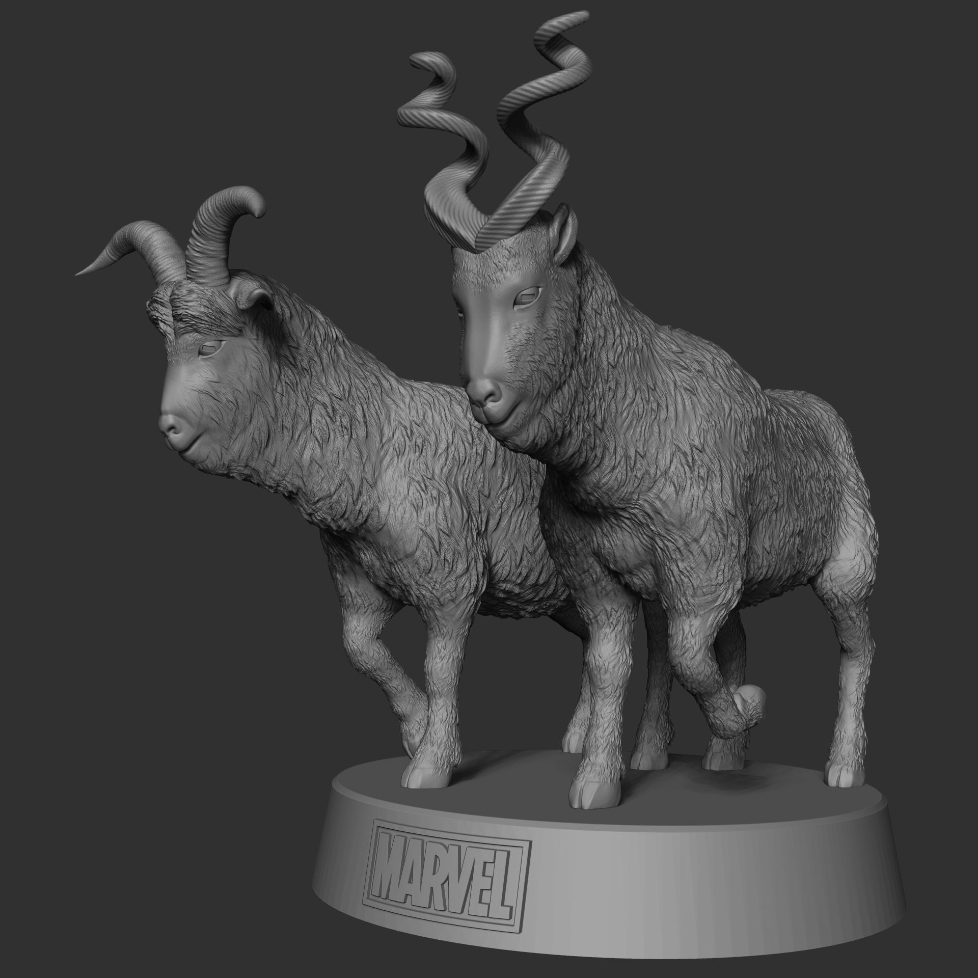Thor s Goats - Thor Love and Thunder 3D model 3D printable | CGTrader