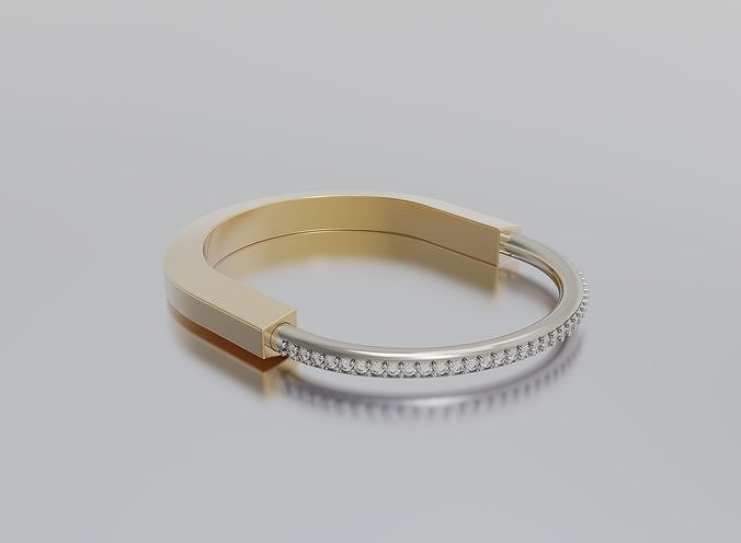 bracelet lock 3D model 3D printable | CGTrader