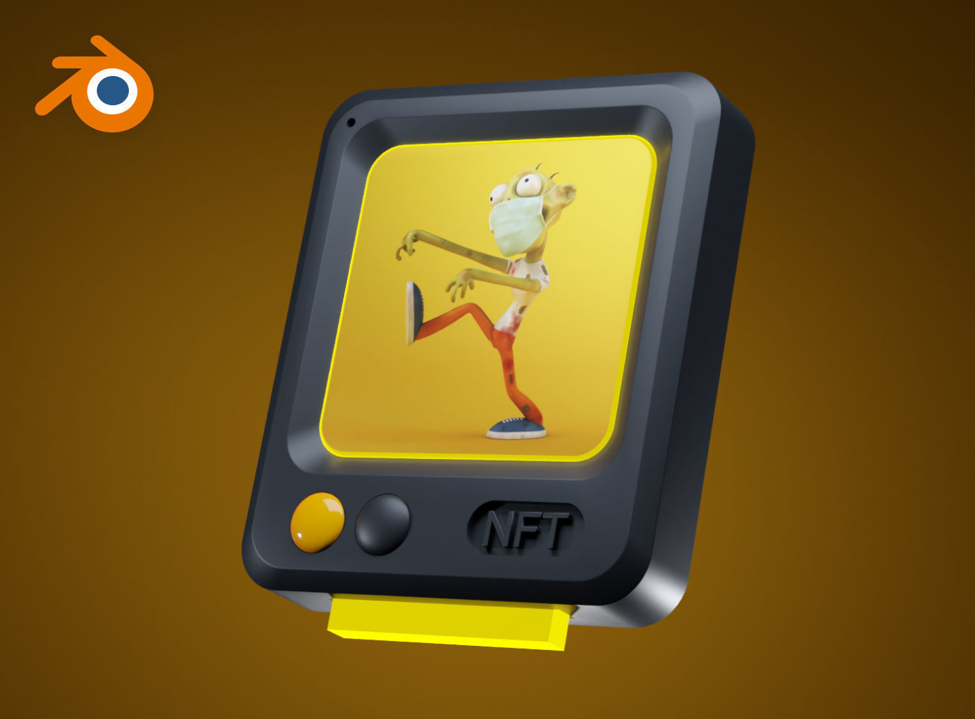 NFT Game console Template for Blender 3D model animated | CGTrader