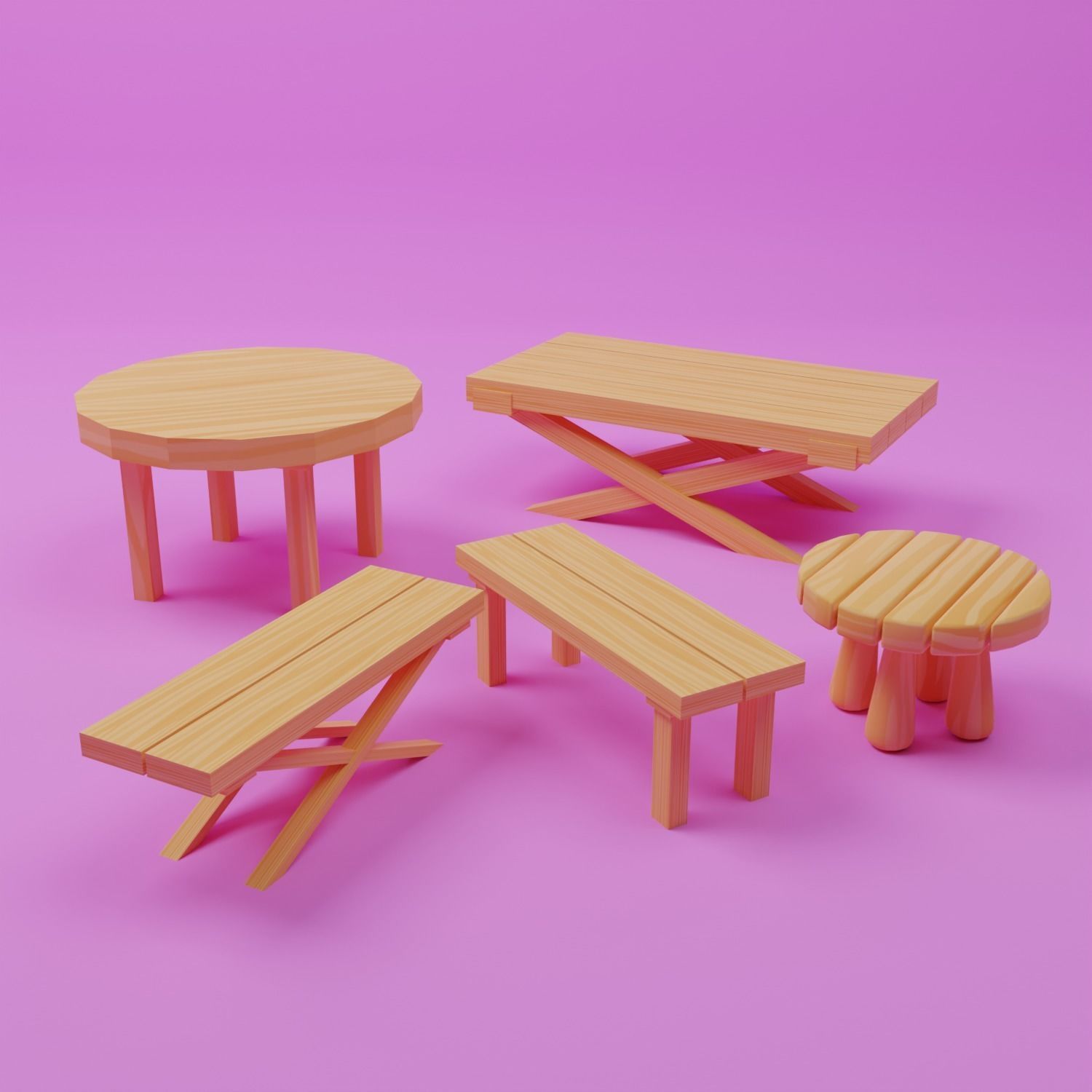 3D model Chairs and Tables asset VR / AR / low-poly | CGTrader