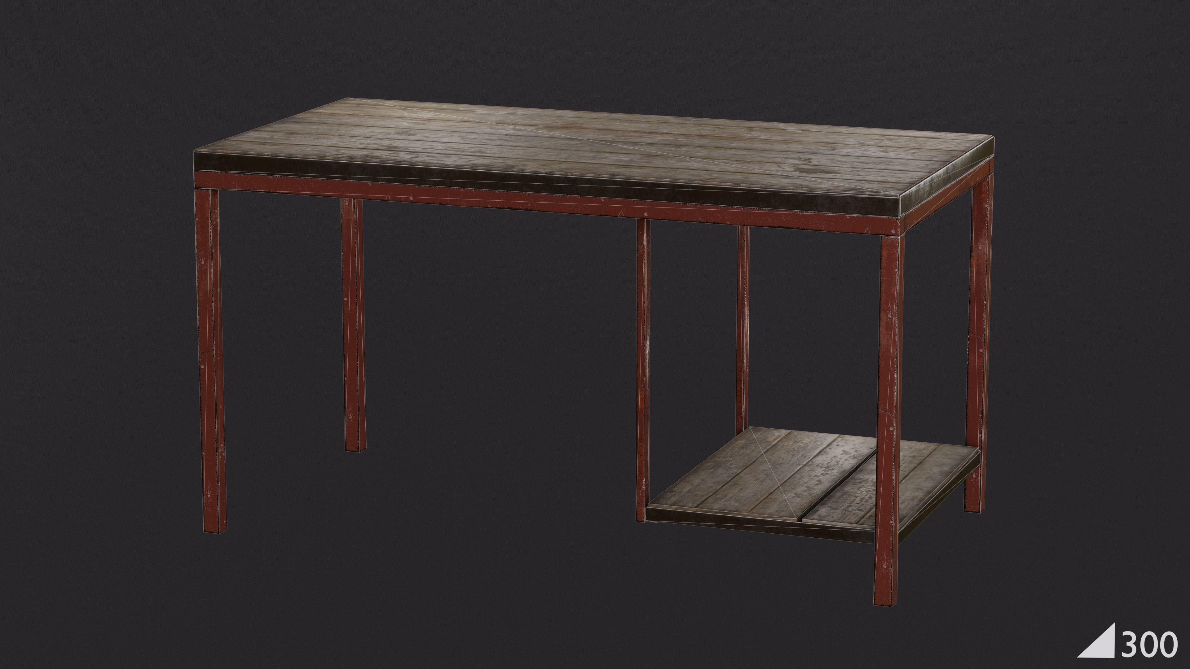 3D model Workbench Table VR / AR / low-poly | CGTrader