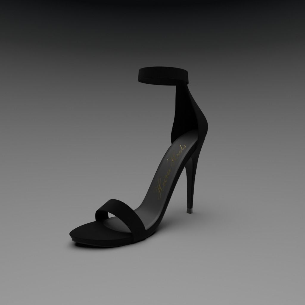3D High Heels - Ankle Strap Sandal High Heels free 3D model | CGTrader