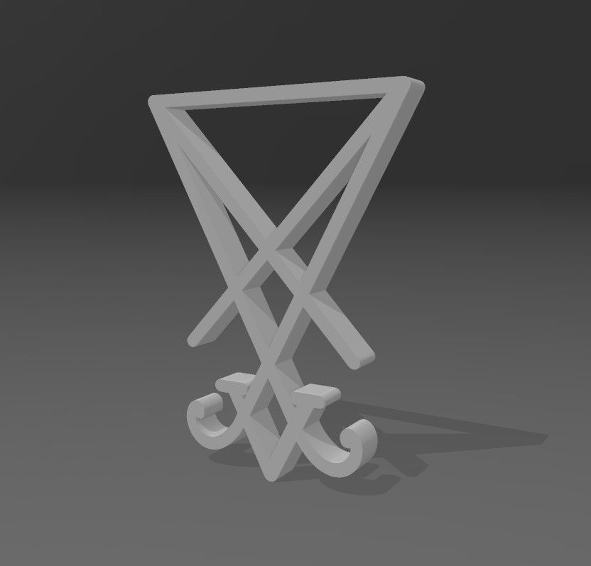 Sigil of Lucifer 3D model 3D printable | CGTrader