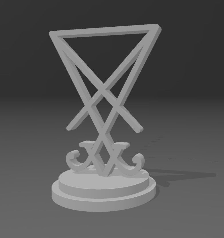 Sigil of Lucifer 3D model 3D printable | CGTrader