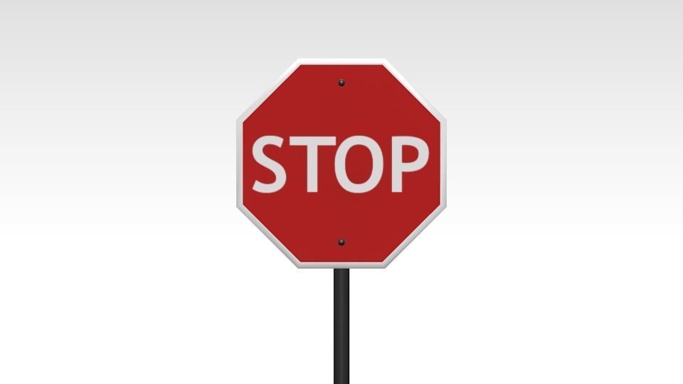 3D model Stop Sign VR / AR / low-poly | CGTrader